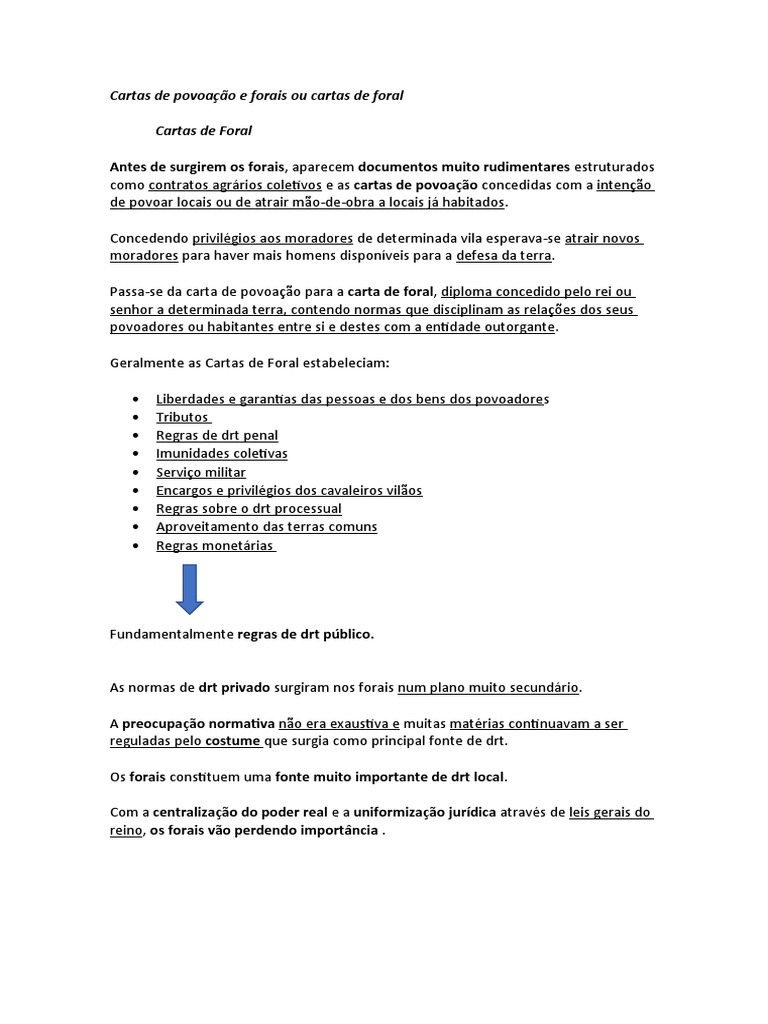 Cartas de Povoação e Forais Ou Cartas de Foral | PDF