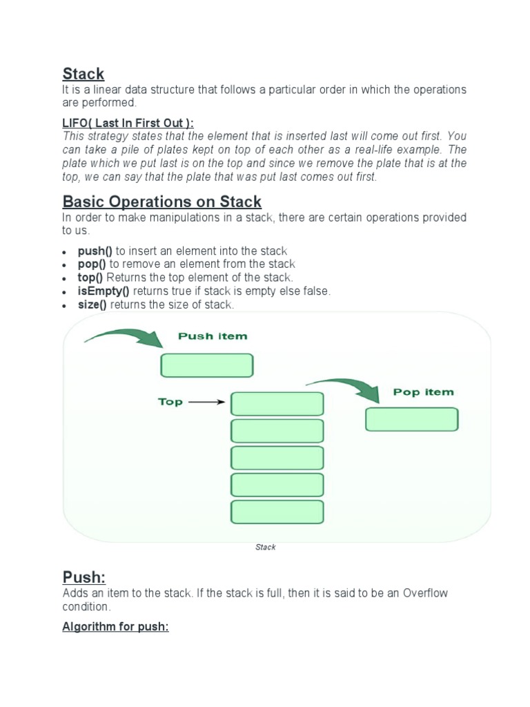 Stack Pdf Queue Abstract Data Type Pointer Computer Programming