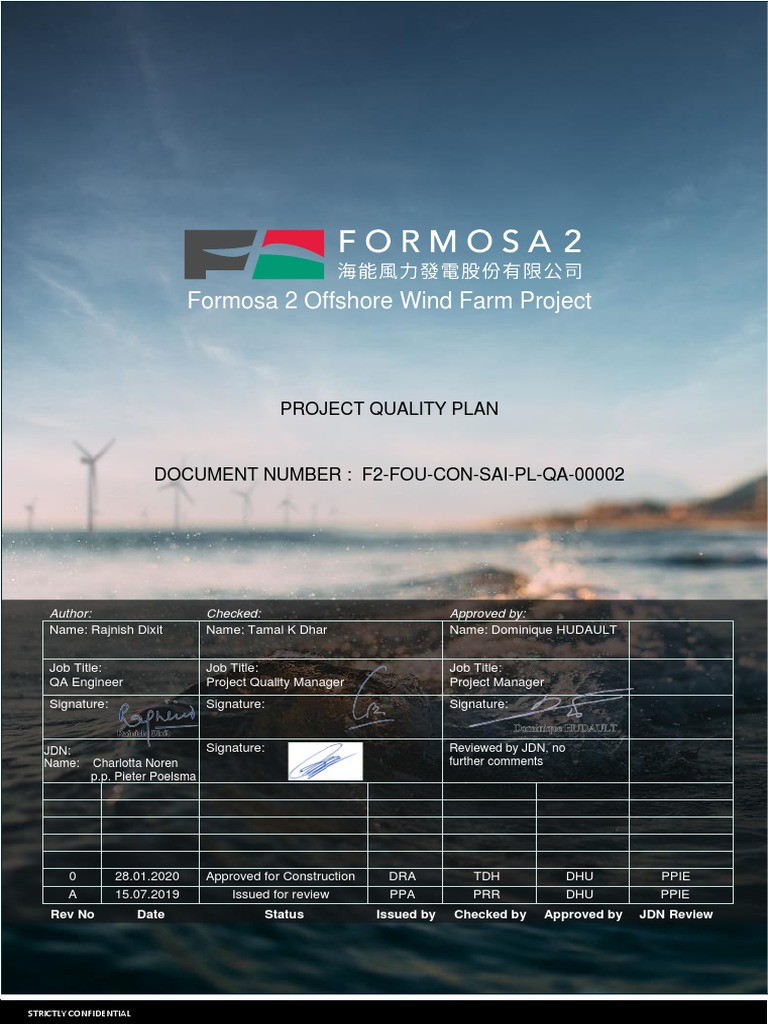 f2 Fou Con Sai PL Qa 00002 Project Quality Plan Rev 00 | PDF | Quality Management | Quality ...