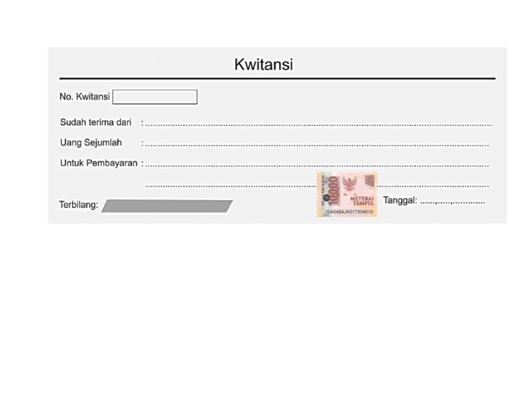 Format Kwitansi | PDF
