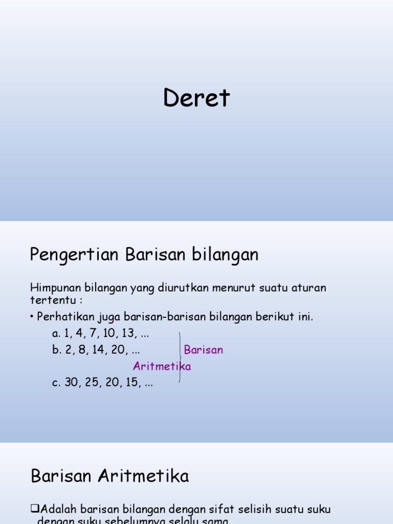 Deret | PDF