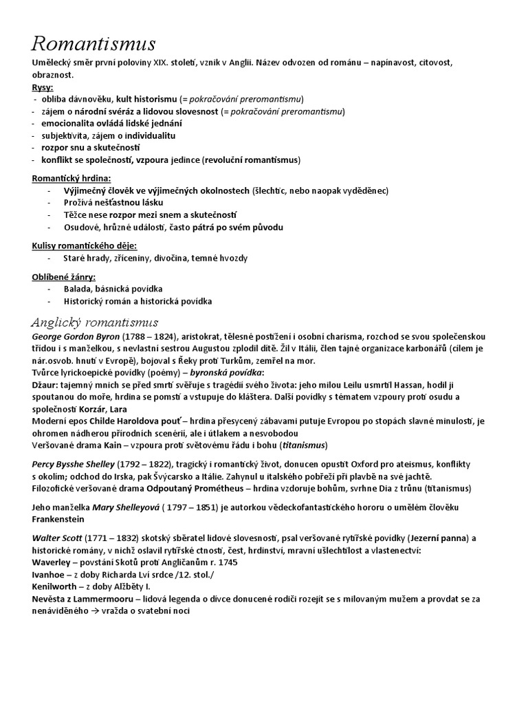 Romantismus Komplet | PDF