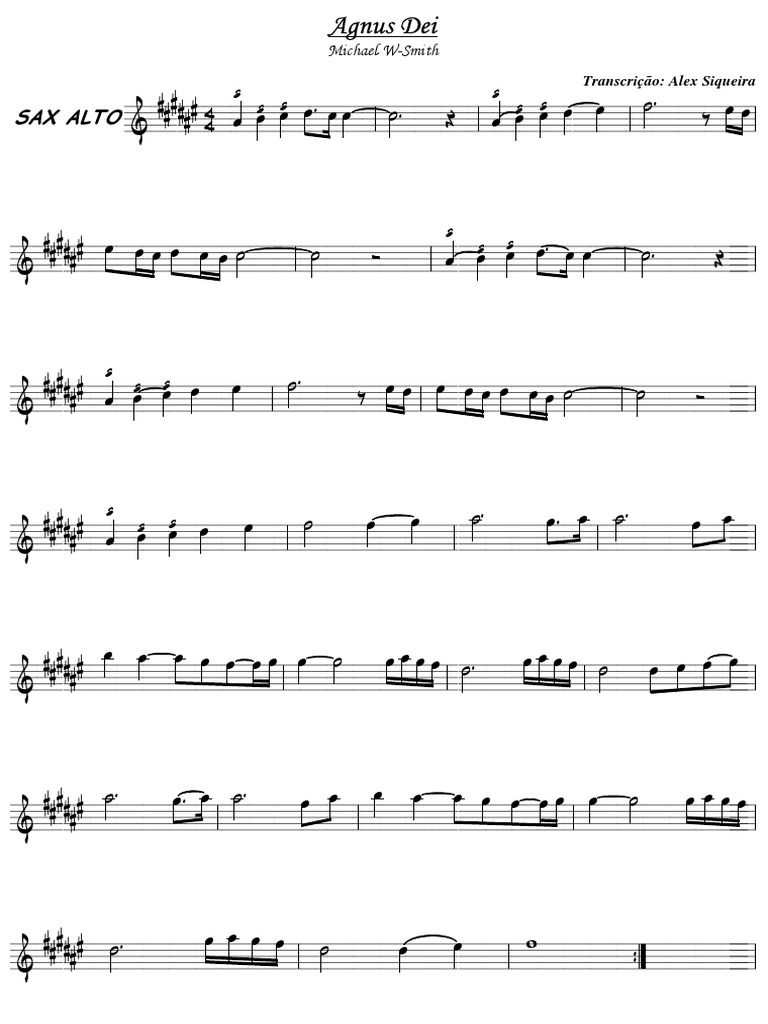 Michael W Smith Agnus Dei Pdf