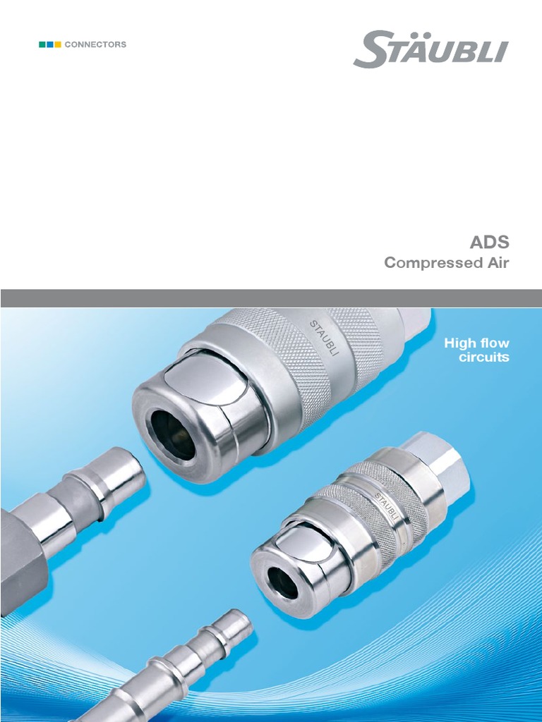 Ads High Flow Compressed Air Couplings Staubli en | PDF | Stainless Steel | Mechanical Engineering