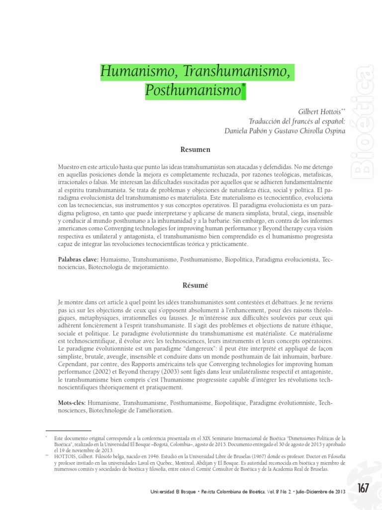 Transhumanism o 4 | PDF | Transhumanisme | Humanisme