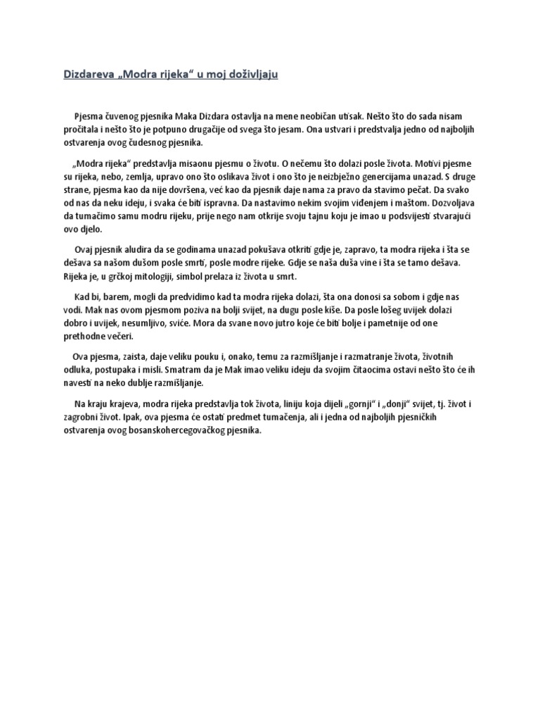 Modra Rijeka | PDF