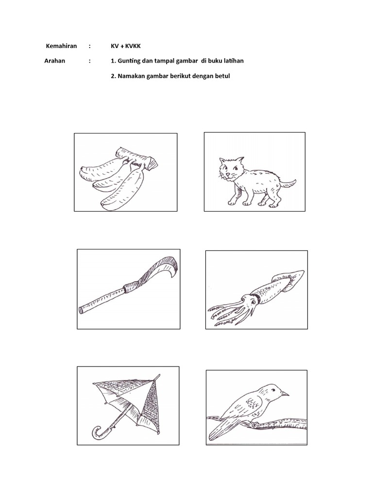 Latihan Gunting dan Tampal Gambar | PDF