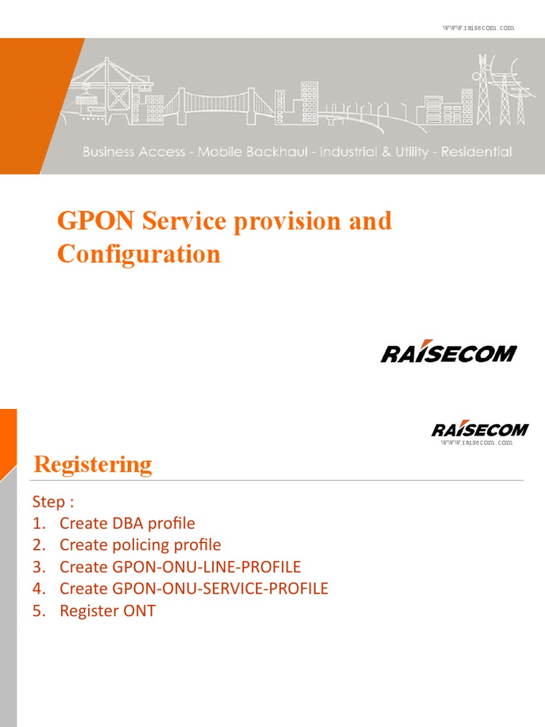 GPON Service Provision and Configuration | PDF | Internet | Internet Protocols
