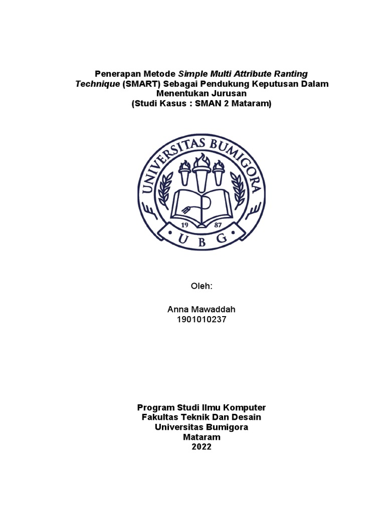 Sinopsis SPK Metode SMART SITI AINI | PDF