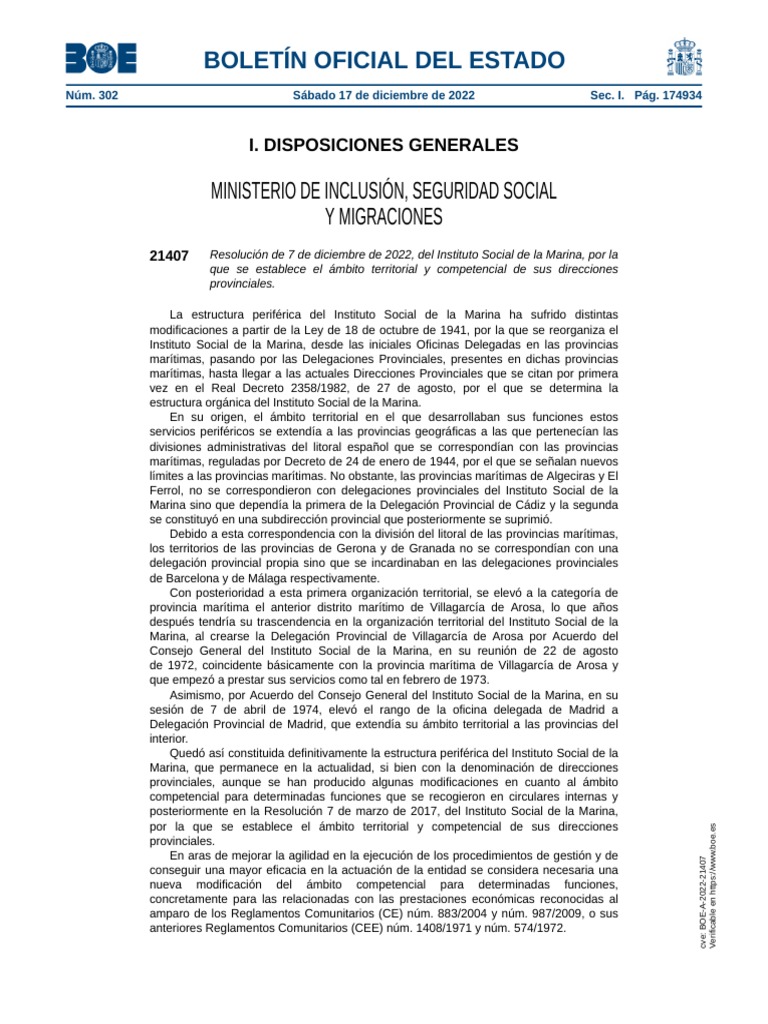 Disposición 21407 Del BOE Núm. 302 de 2022 - BOE-A-2022-21407 | PDF ...