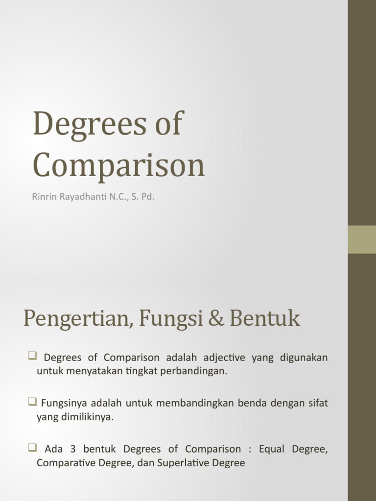 Class 8 - Degrees of Comparison | PDF