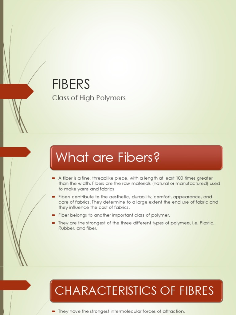 FIBERS | PDF | Fibers | Polymers