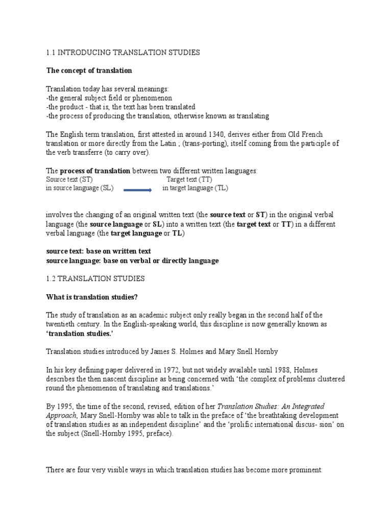 Introduction to Translation Studies | PDF | Translations | Applied ...