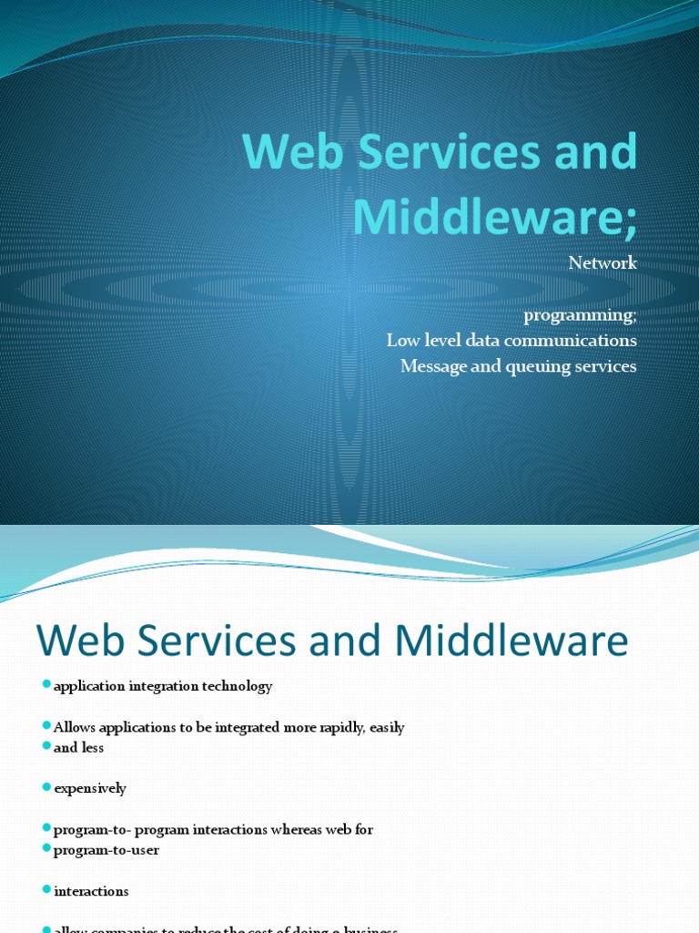 Web Services and Middleware | PDF