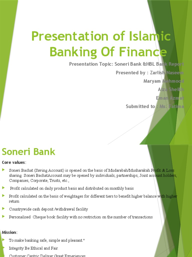 Presentation of Islamic Banking of Finance | PDF | Islamic Banking And ...