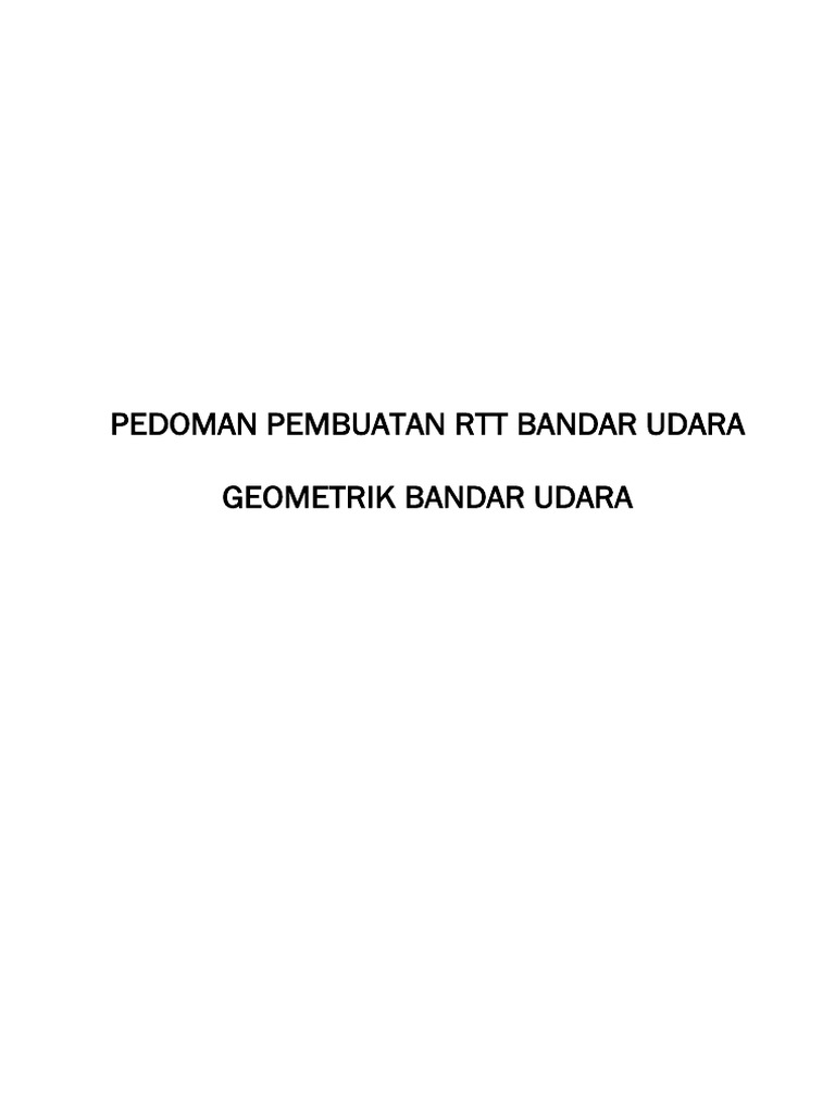 Perancangan Geometrik Runway Bandara | PDF | Sains & Matematika ...
