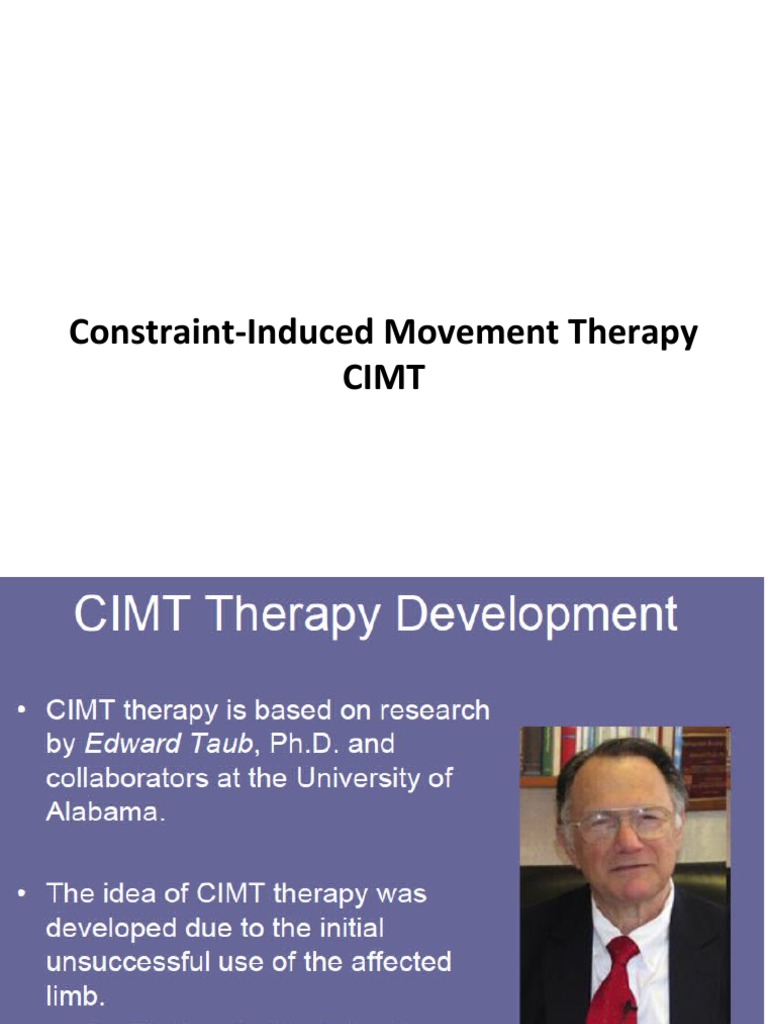 Constraint Induced Movement Therapy CIMT | PDF
