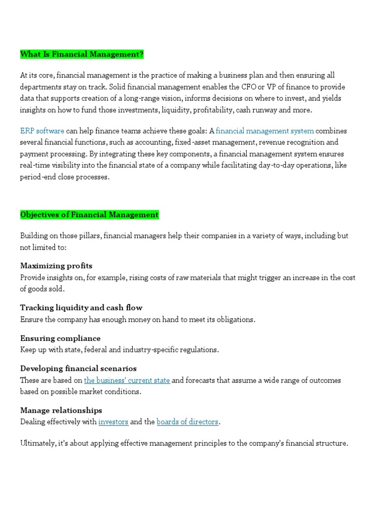 Understanding Financial Management Basics | PDF | Revenue | Budget