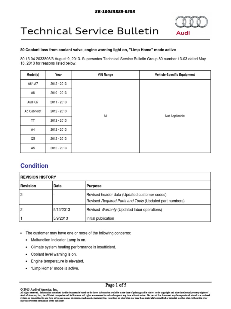 TSB 20338063 Valvulas Control Refrigerante N82 N488 N509 TSB Fallos ...