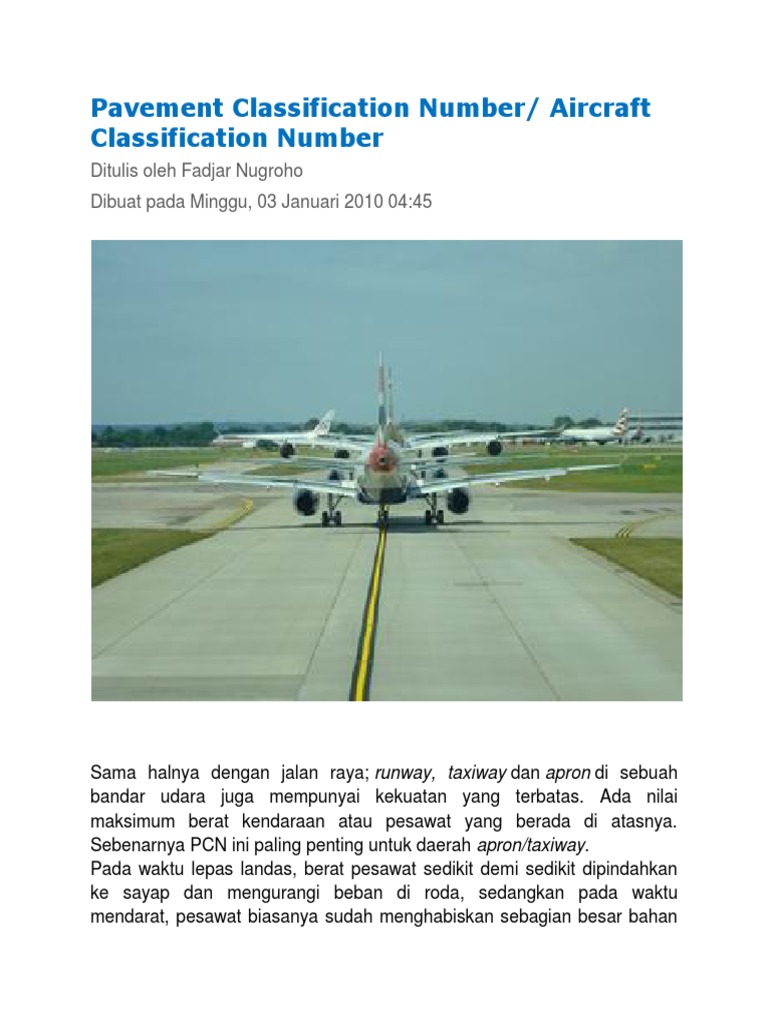 Pavement Classification Number | PDF