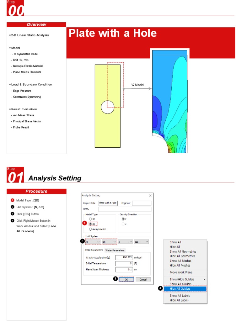 LS01 - Plate With A Hole | PDF | Stress (Mechanics) | Elasticity (Physics)