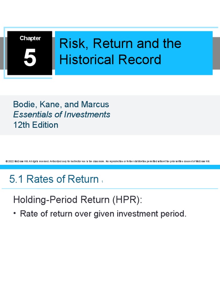 Bodie Essentials of Investments 12e Chapter 05 PPT Accessible | PDF | Asset Allocation | Normal ...