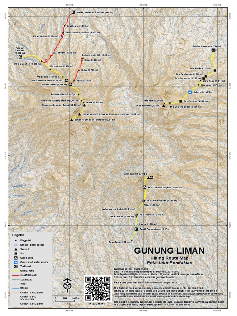 Peta Jalur Pendakian Gunung Liman | PDF