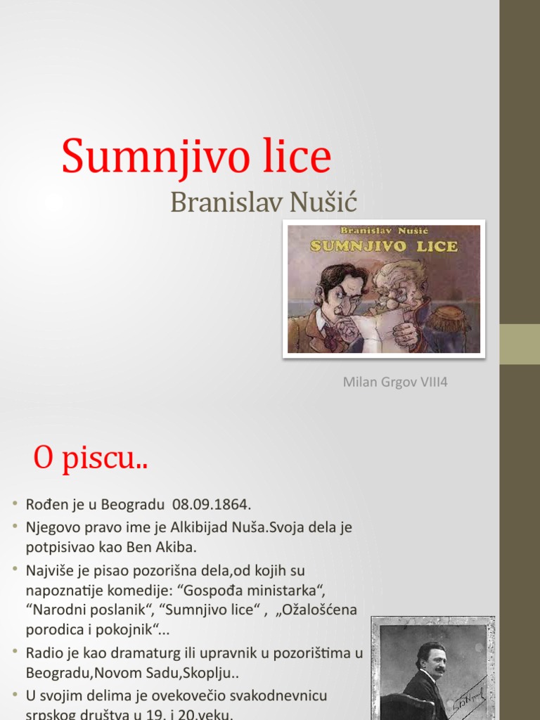 Sumnjivo Lice | PDF