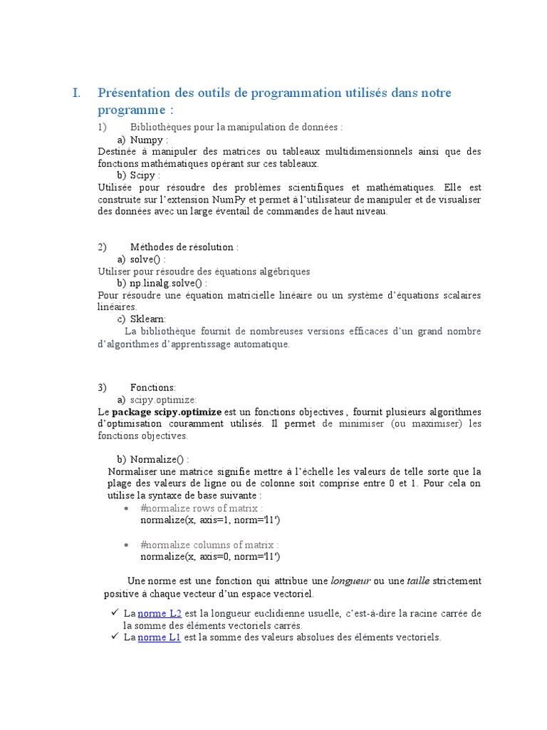 Outils de Programmation Scientifique | PDF
