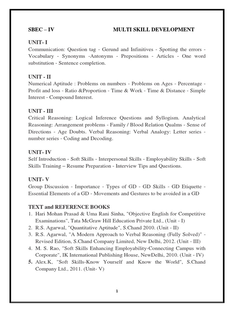 SBEC IV - Multiskill Development | PDF | Vocabulary | Interest