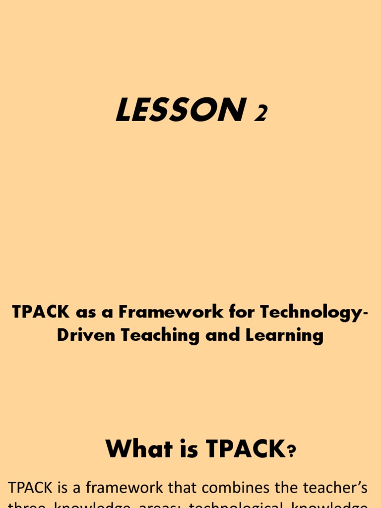 Tpack Framework | PDF | Teaching Method | Pedagogy