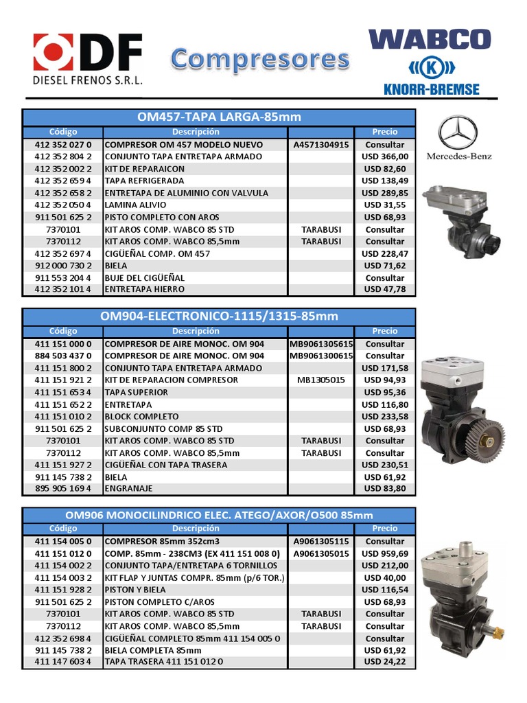 Compresores 1 | PDF | Pistón | Motor de combustión interna