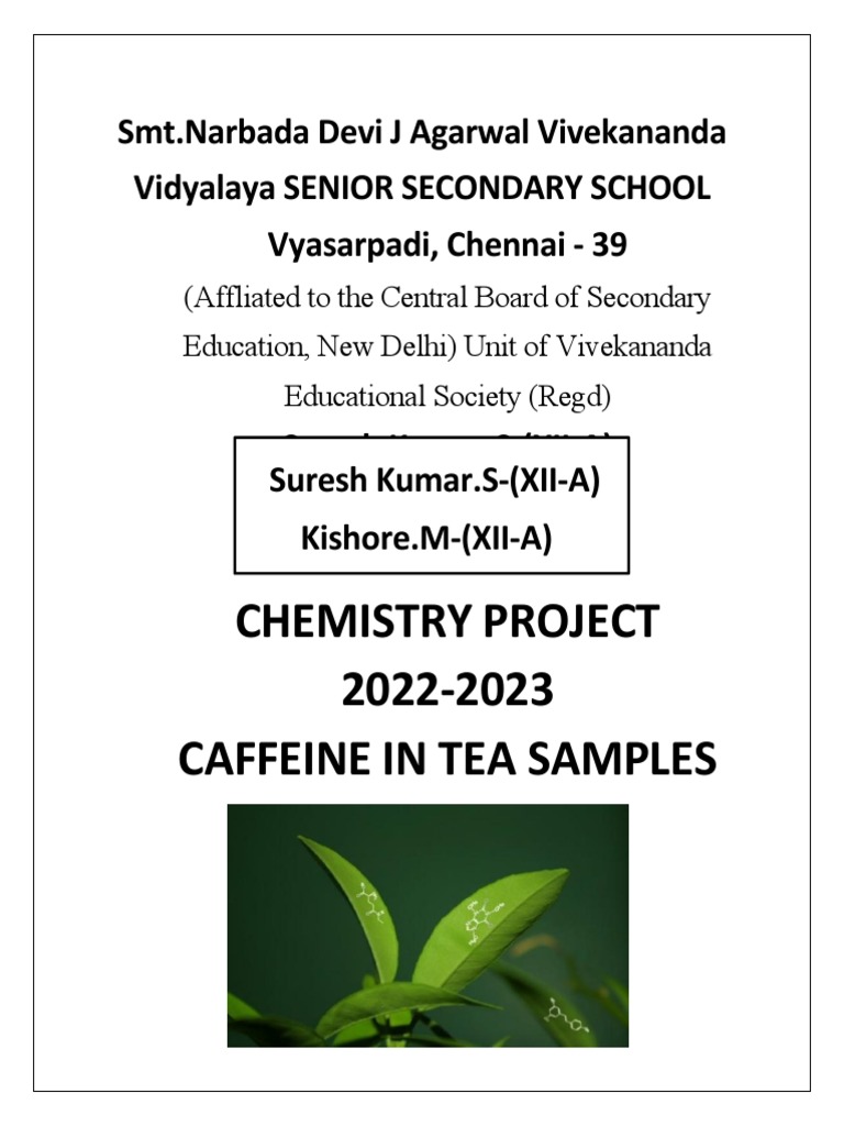 Chem Project Tea | PDF