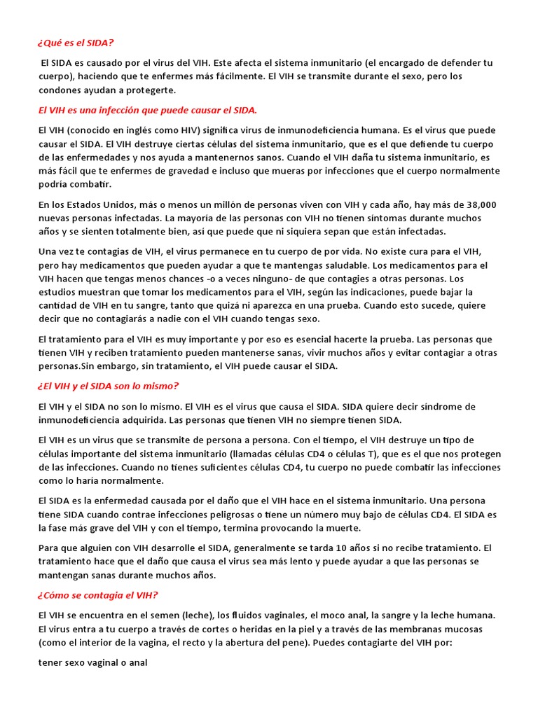 Qué Es El SIDA | PDF | VIH / SIDA | VIH