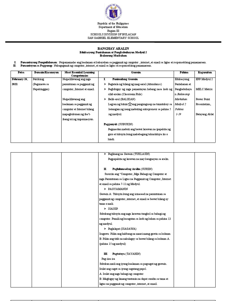 DLP in EPP - COT | PDF