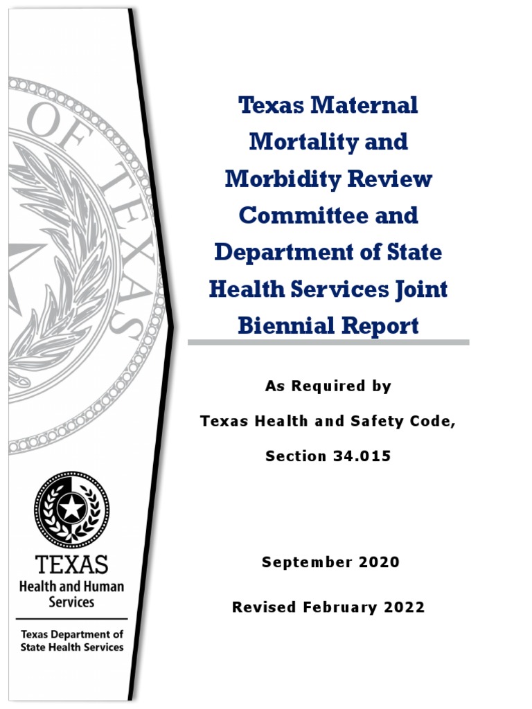 2020 Texas Maternal Mortality and Morbidity Review Committee and ... 2020 Texas Maternal Mortality and Morbidity Review Committee and ...