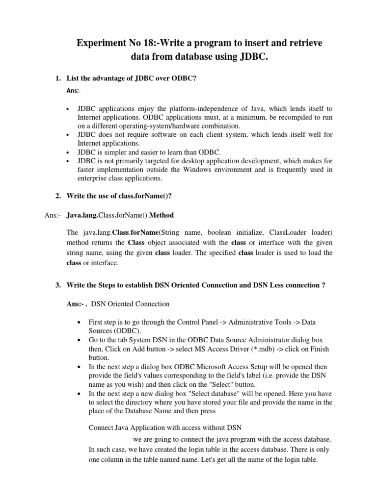 QA AJP 22517 Exp 18 | PDF | Microsoft Access | Databases