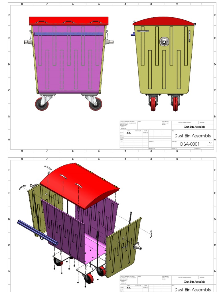 Dustbin Assembly Coloured | PDF