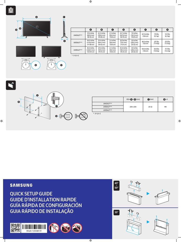 BN68-12035B-00 - QSG - AU7000 - 43-55inch-Slim Feet - ZC ZX - L04 ...