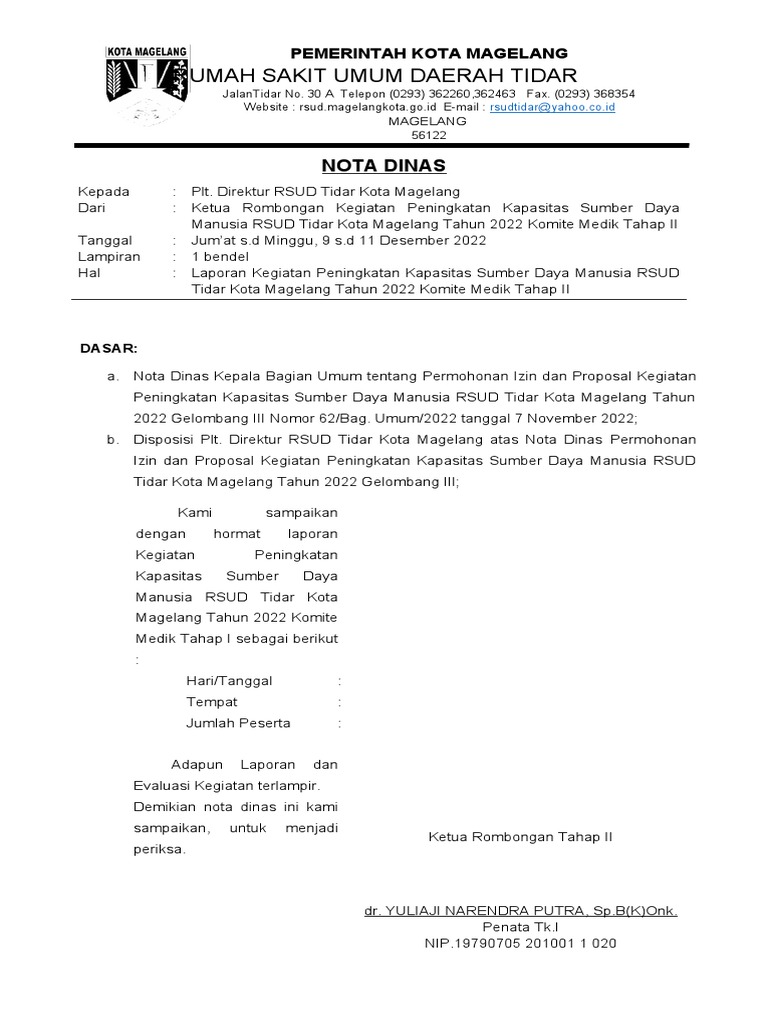 NODIN LAPORAN GUCI Tahap II | PDF