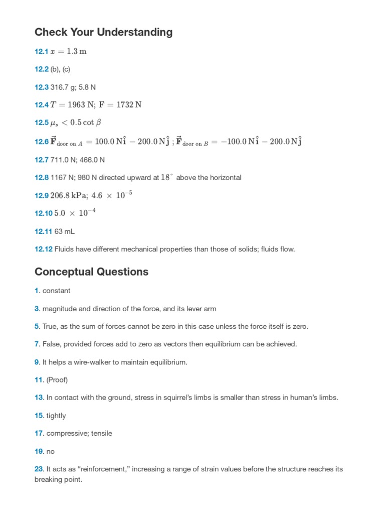 Answer Key Chapter 12 | PDF