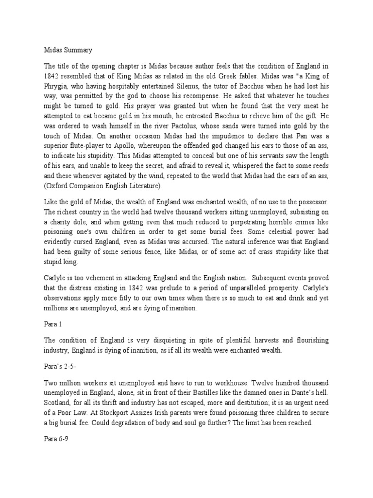 Midas Summary | PDF | History