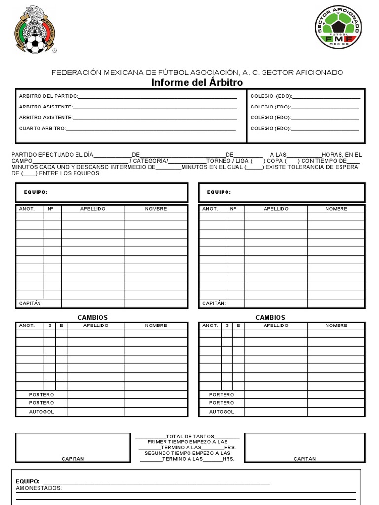 Cedula | PDF | Árbitro | Asociación de Futbol