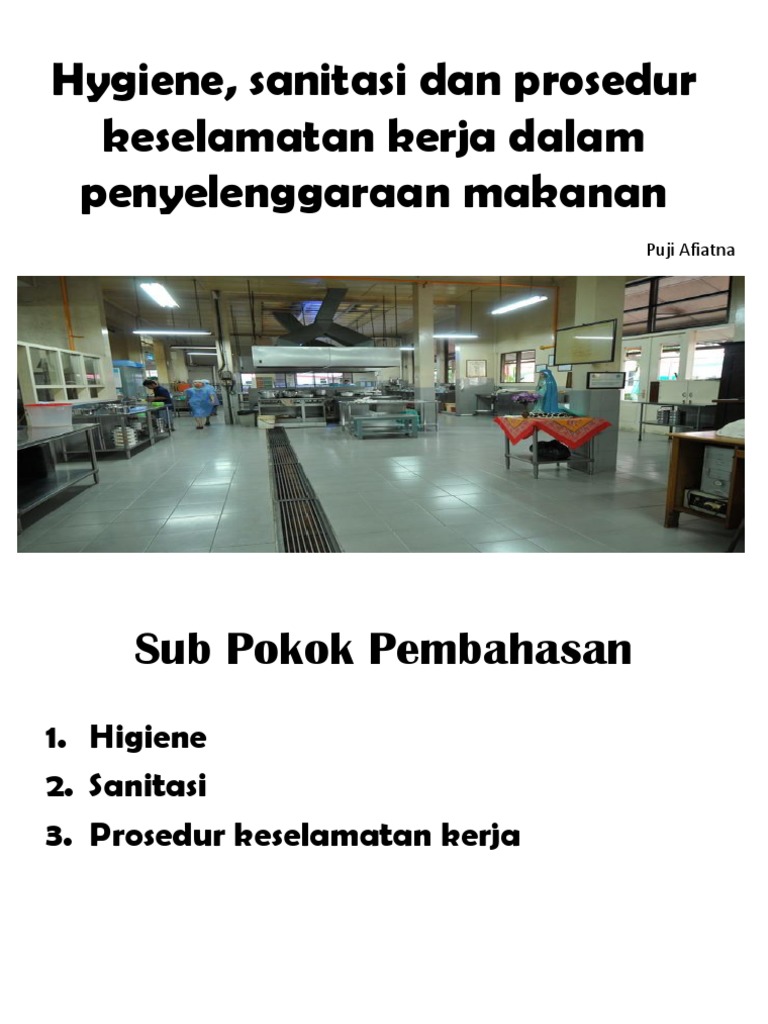 Higiene, Sanitasi Dan Prosedur Keselamatan Kerja | PDF