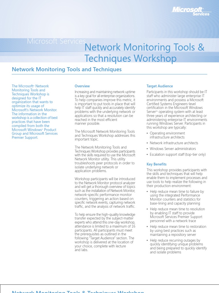 Networking Monitoring Tools | PDF | Microsoft | Microsoft Windows