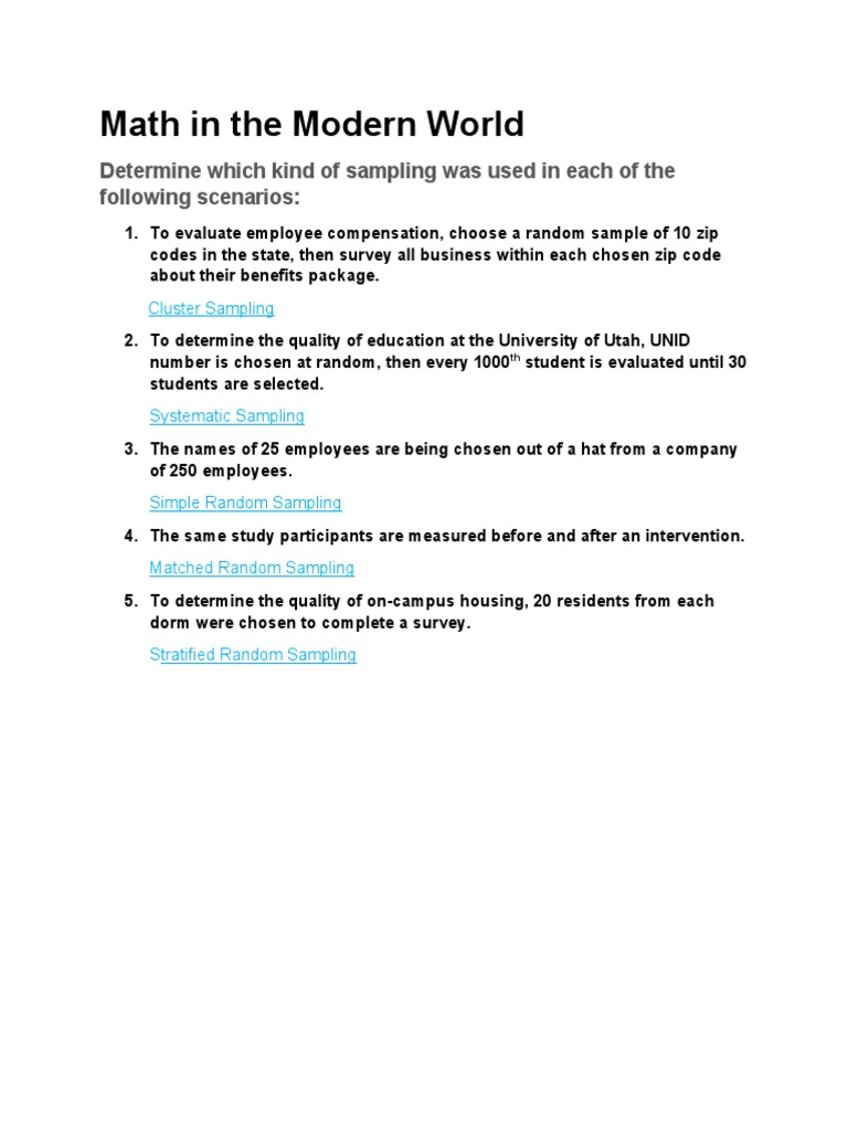 Math in The Modern World | PDF