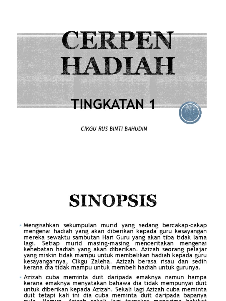 CERPEN HADIAH T1 | PDF