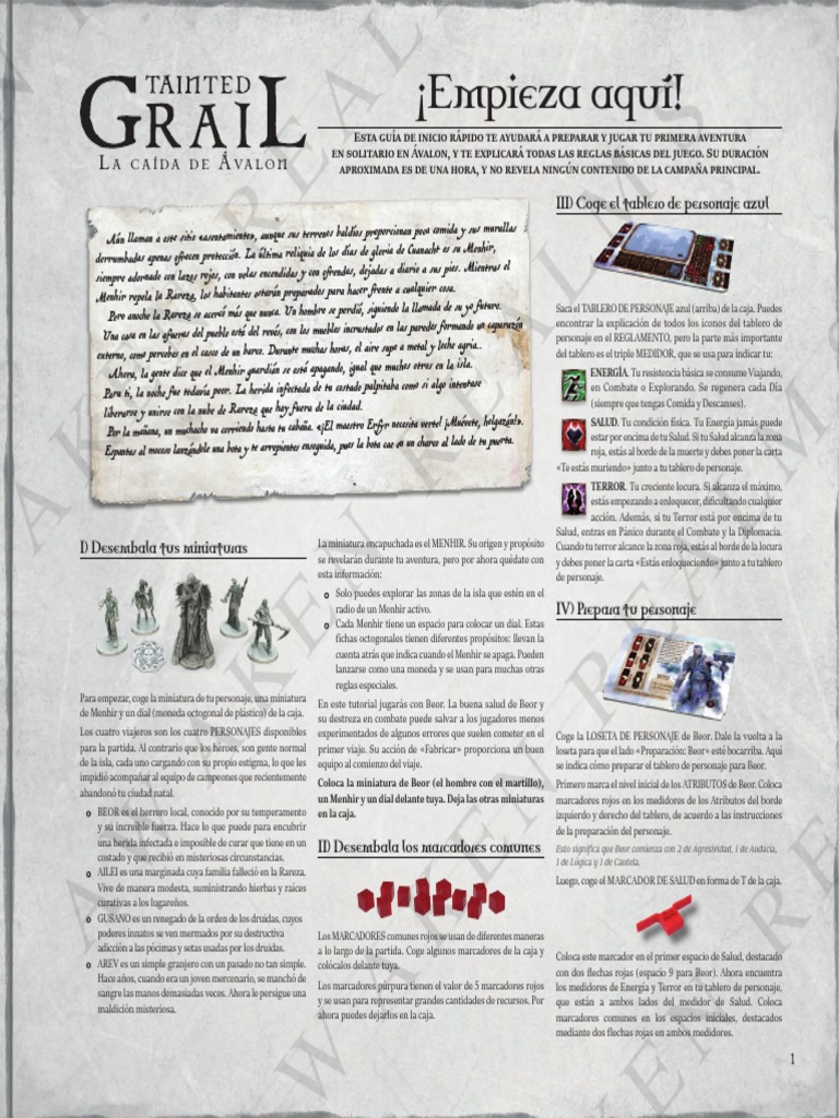 Tainted Grail Open N Play Book 280x280mm ESP | PDF