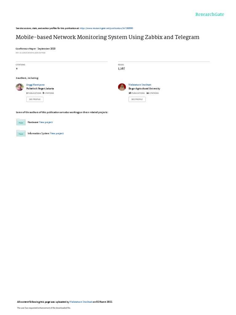 Mobile-basedNetworkMonitoringSystemUsingzabbix Compressed | PDF | Computer Network | Operating ...
