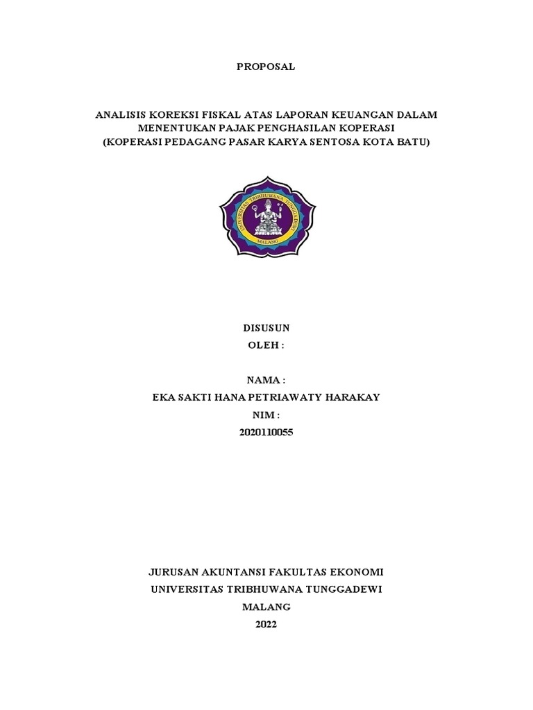 Proposal Akuntansi | PDF | Pengelolaan Keuangan & Uang
